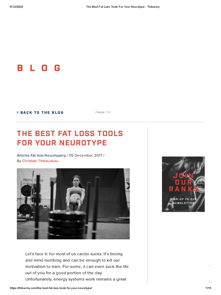 The Best Fat Loss Tools For Your Neurotype - Thibarmy | PDF | Aerobic Exercise | High Intensity ...