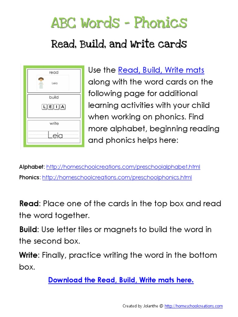 ABC Words Phonics PDF | PDF