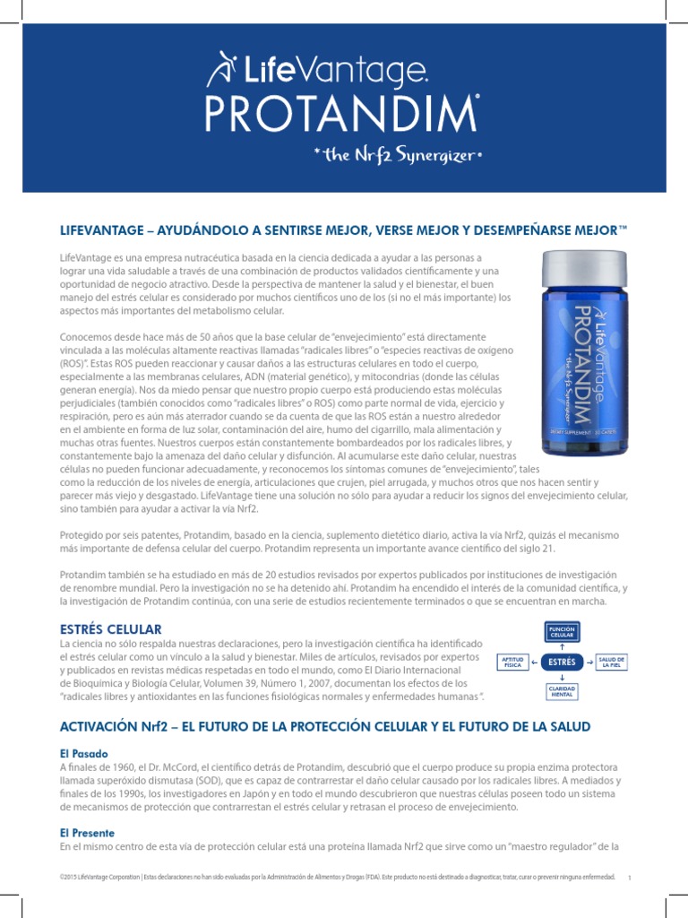 US Protandim La Ciencia | PDF | Antioxidante | Envejecimiento