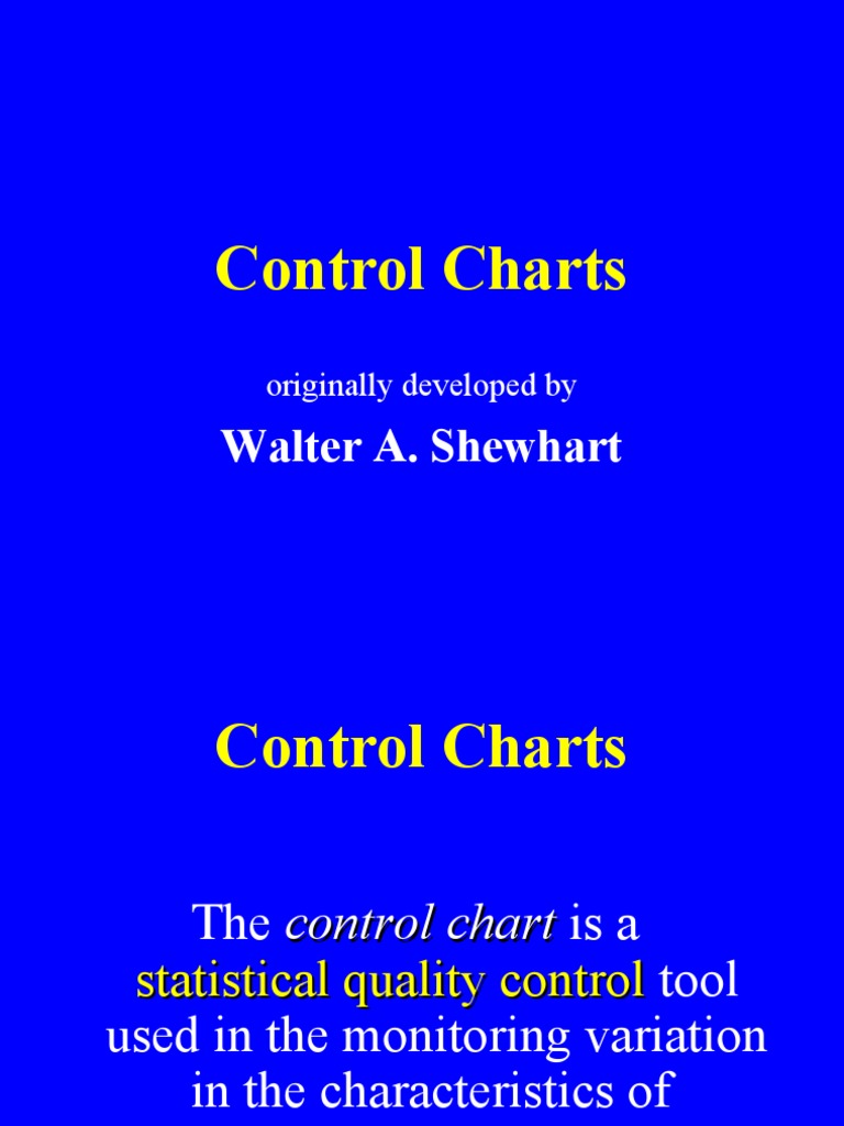 Control Charts: Walter A. Shewhart | PDF | Statistics | Statistical ...