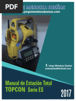 Manual de Operación de Estación Total Topcon Es-105 | PDF | Topografía ...