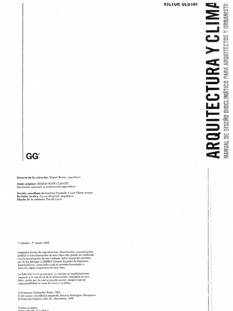 007 Victor Olgyay ARQUITECTURA y CLIMA Ok | PDF
