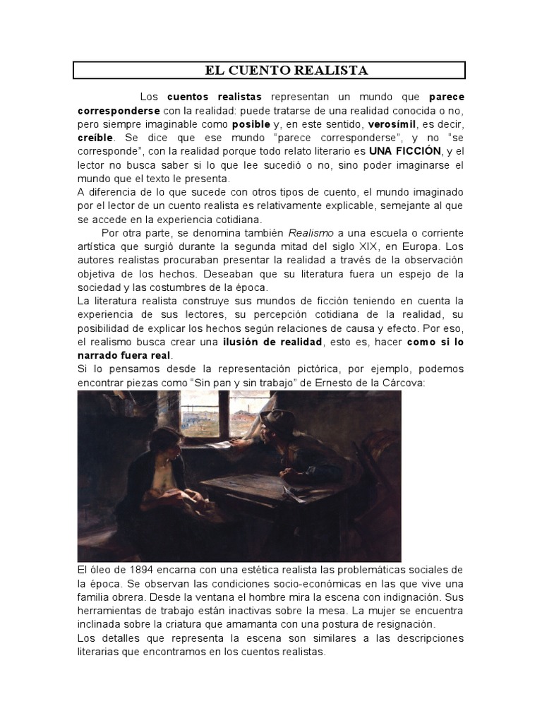 El Cuento Realista | PDF | Realismo (Artes) | Realidad