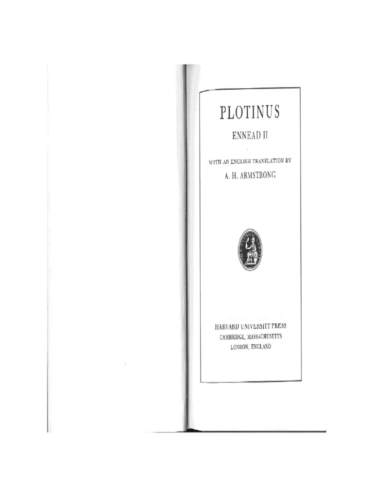 (Loeb Classical Library, No. 441) Plotinus, A. H. Armstrong - Plotinus, Vol. 2 - Ennead 2 (1966 ...