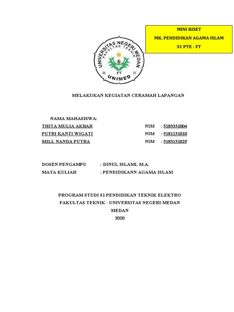 Mini Riset Agama Islam | PDF | Karier & Perkembangan