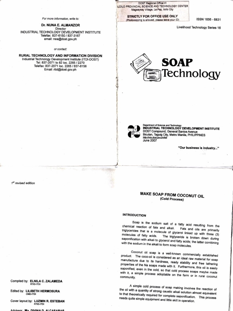 Soap Technology | PDF | Sodium Hydroxide | Soap
