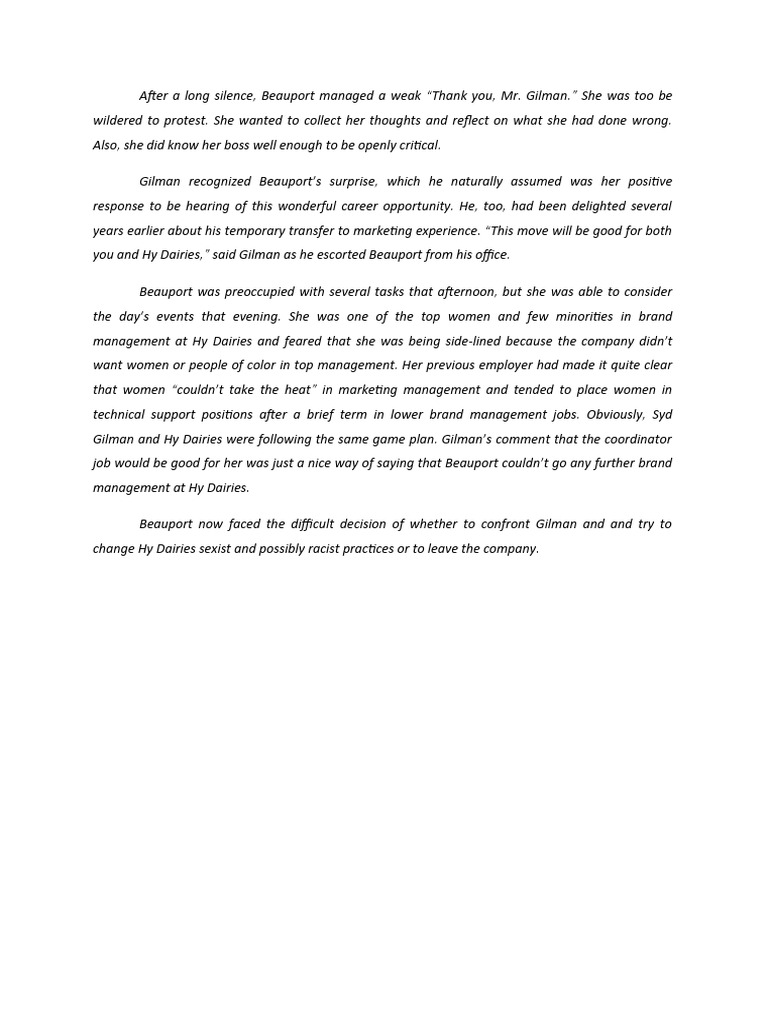 CASE STUDY Organizational Behaviour | PDF | Stereotypes | Perception