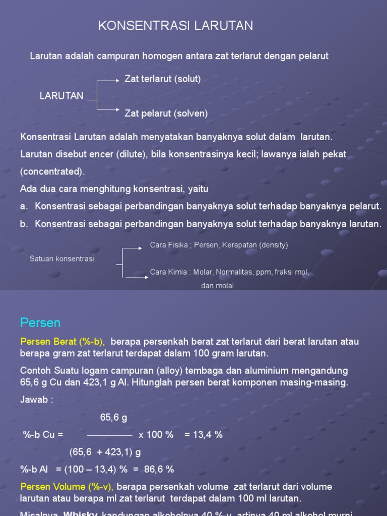 Konsentrasi Larutan | PDF