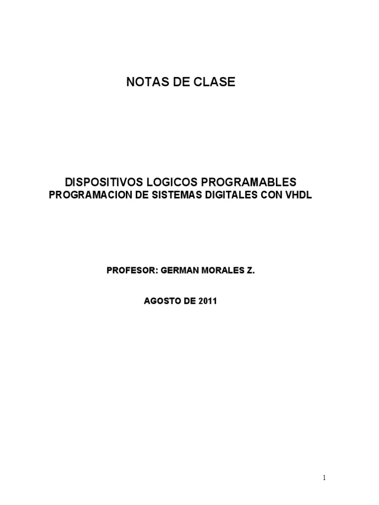 Programacion de Sistemas Digitales Con VHDL | Descargar gratis PDF | Vhdl | Puerta lógica