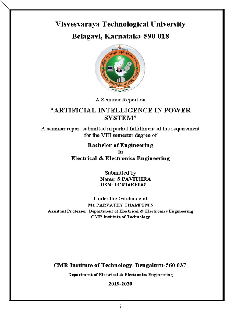 Finial Seminar Report (PAVITHRA-1CR16EE062) | PDF | Artificial Intelligence | Intelligence (AI ...
