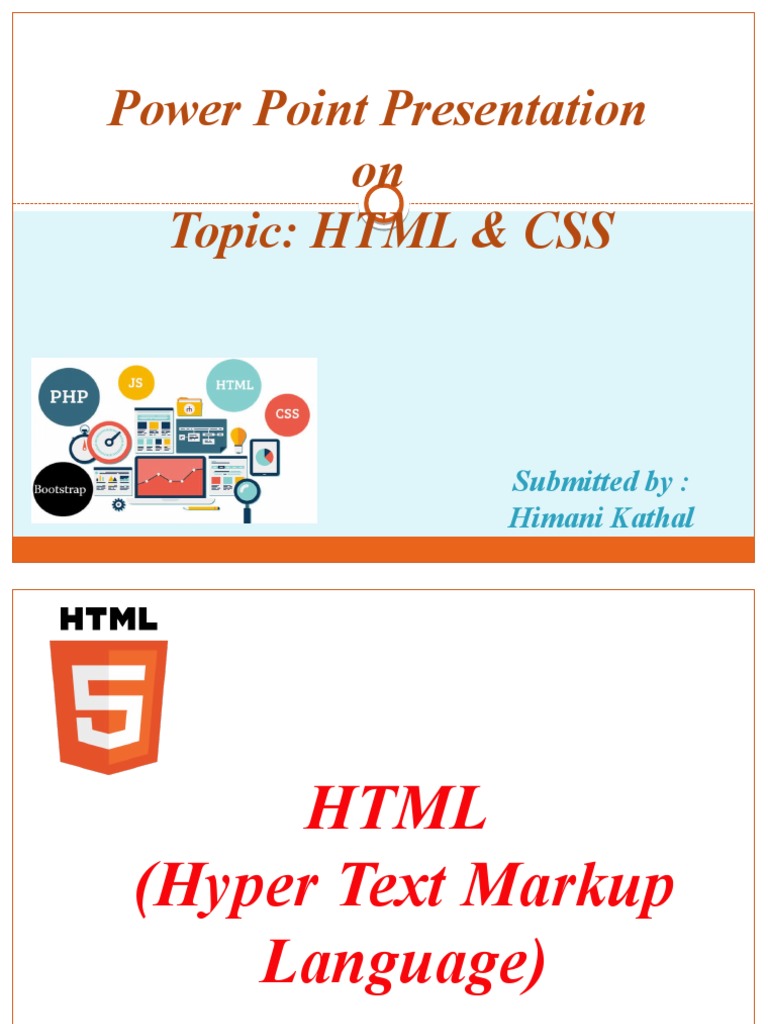 HTML and Css | PDF | Html | Html Element