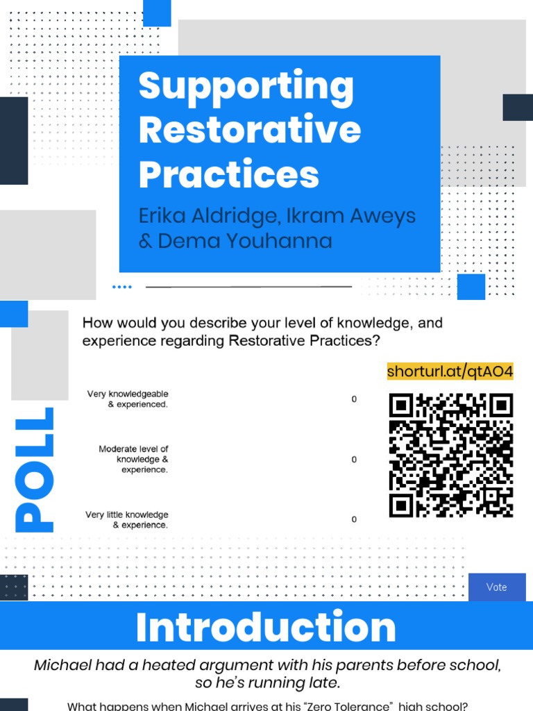 Restorative Practices School Board Presentation | PDF | Mediation ...