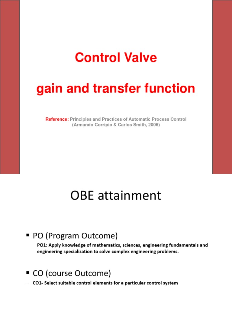 Week6 - 2-Control Valve - Gain and Transfer Function | PDF | Valve ...