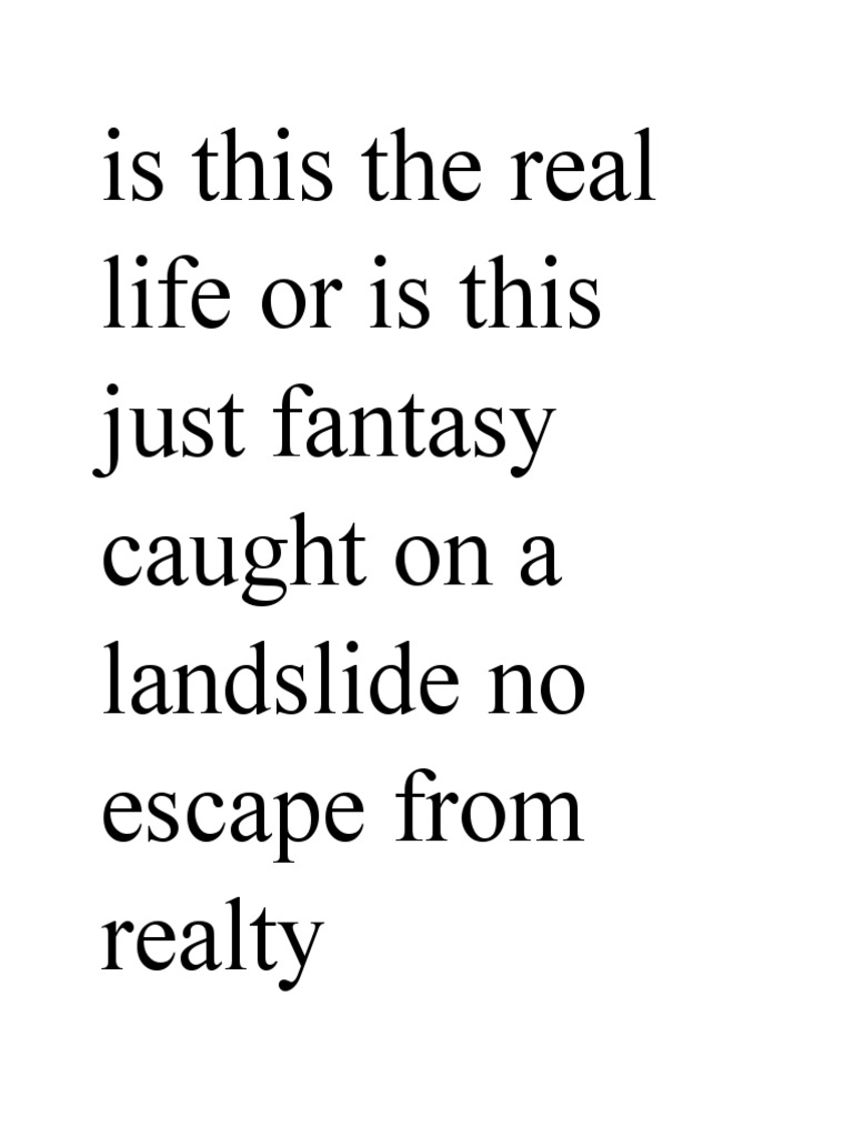 Reality vs. Fantasy Exploration | PDF