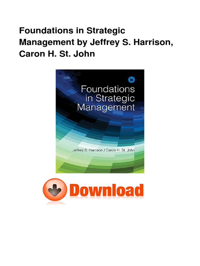 Foundations in Strategic Management PDF | PDF | Career & Growth | Self ...