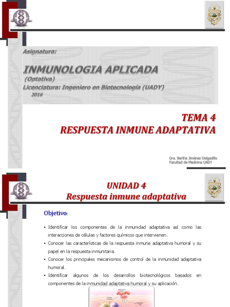 PDF Inmunidad Adaptativa | PDF | Inmunidad humoral | Sistema inmune