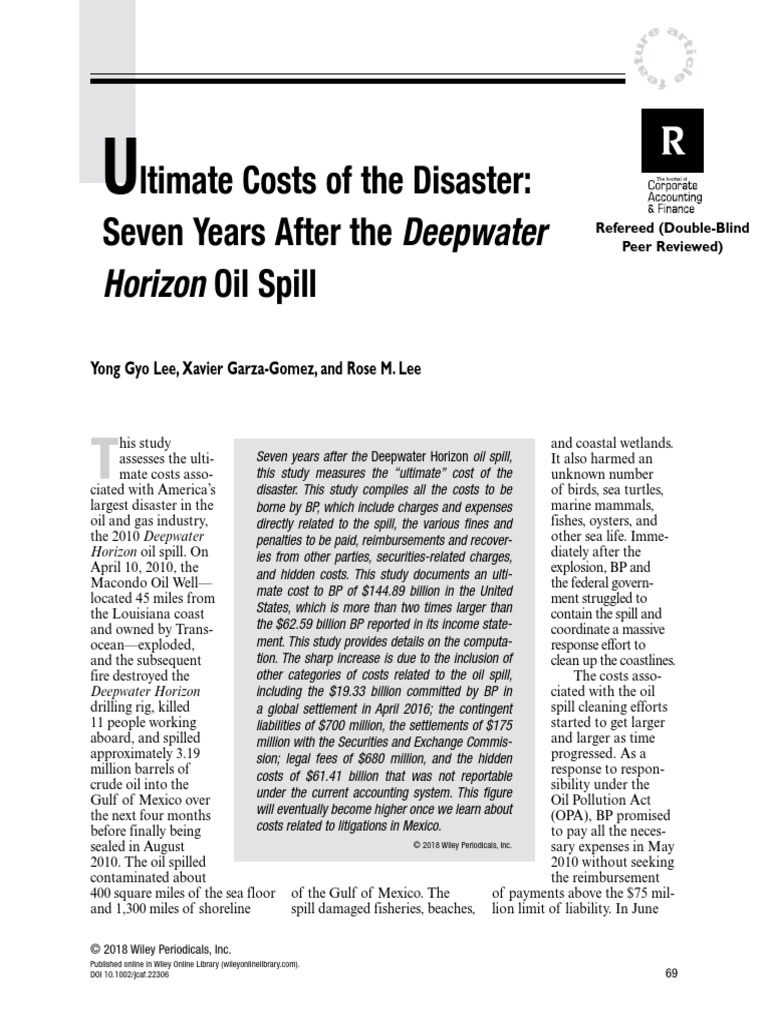 Deep Water Horizon Oil Spill | PDF | Deepwater Horizon Oil Spill | Bp