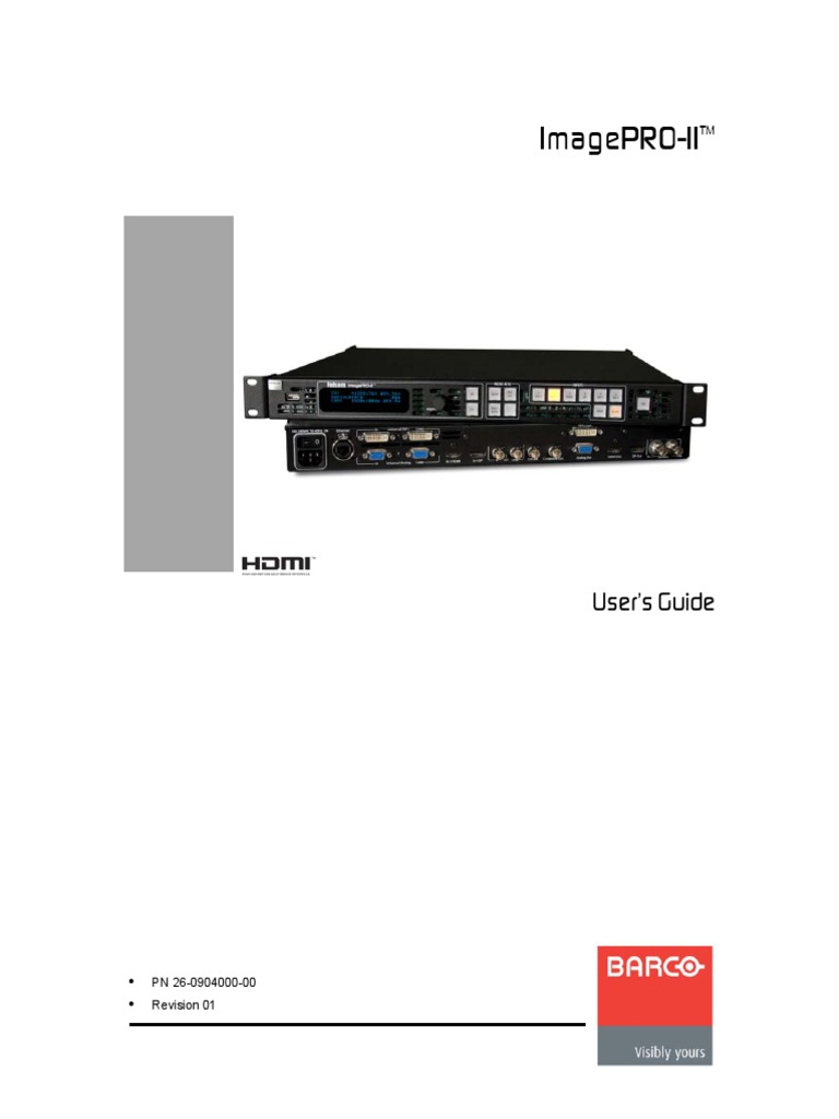 Barco Image PROII | PDF | Hdmi | Web Application