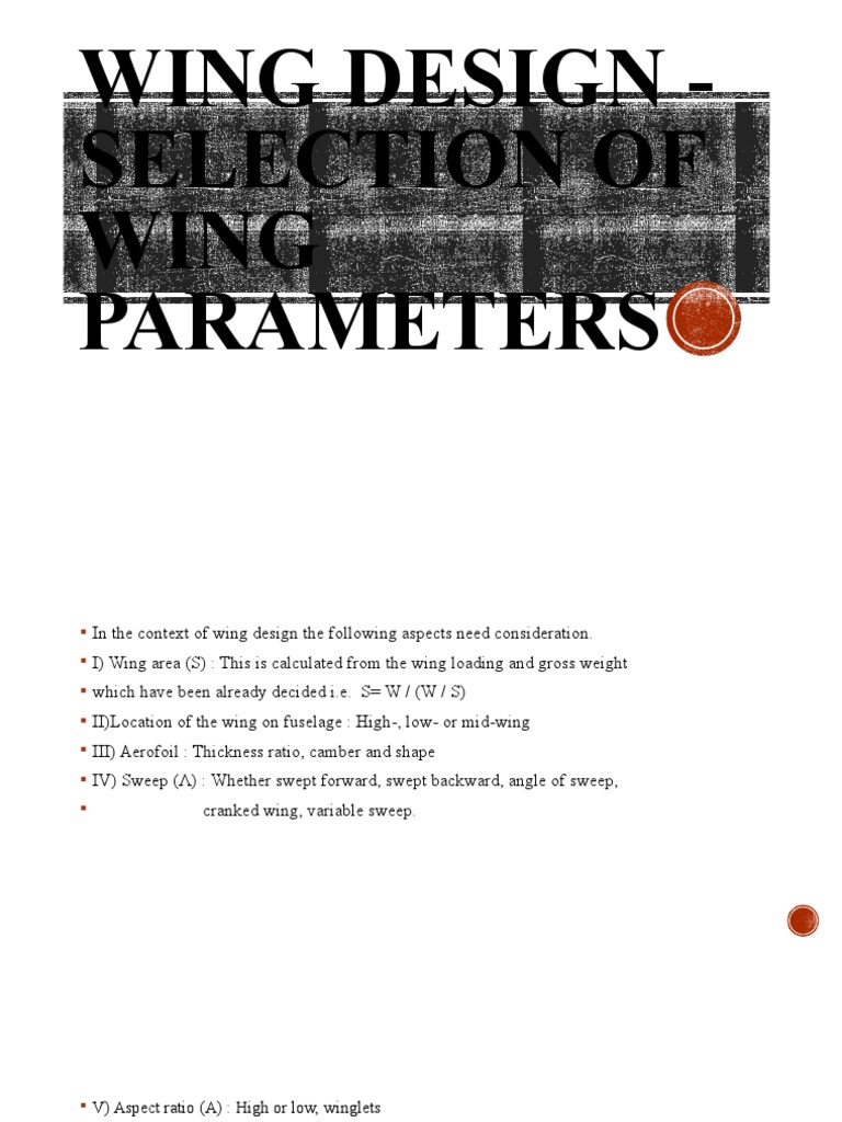 Wing Design - Selection of Wing Parameters | PDF | Business | History