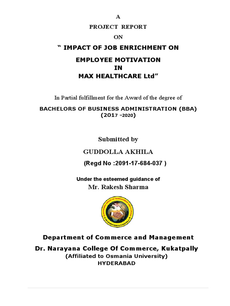 Bba Project | Download Free PDF | Sampling (Statistics) | Motivation