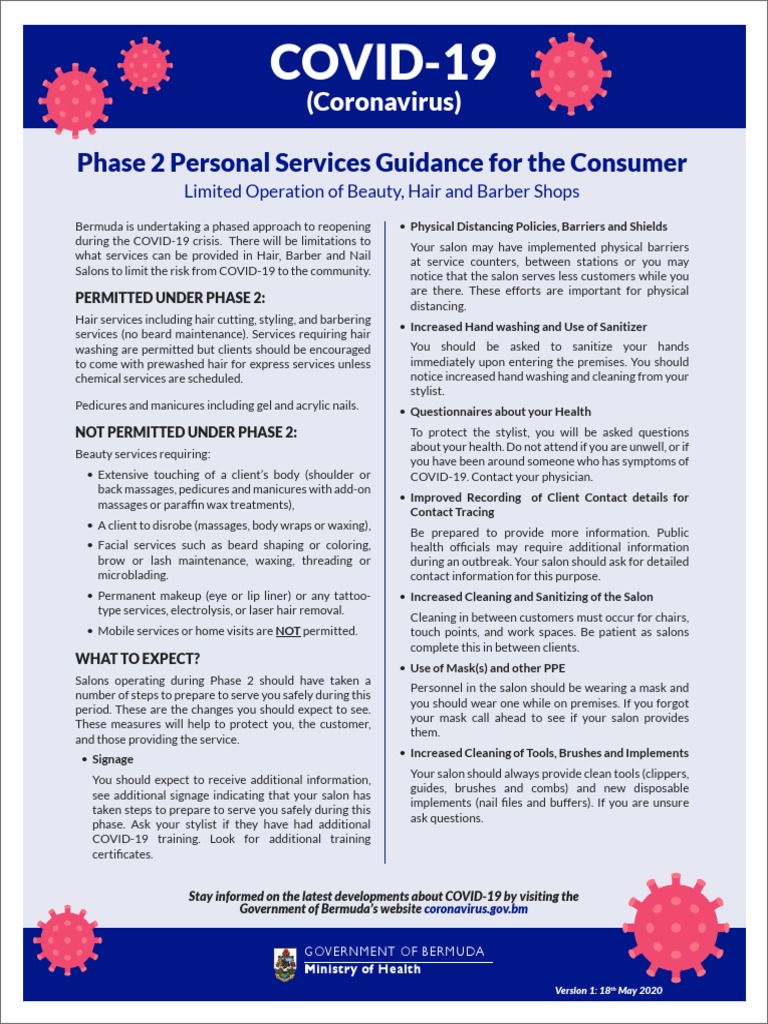 Phase 2 Personal Services Guidance For The Consumer | PDF | Human ...