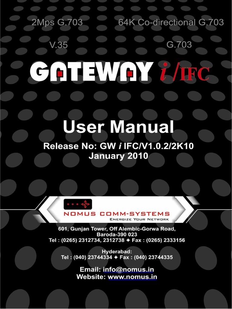 Gateway I IFC User Manual | PDF | Manufactured Goods | Computer Networking