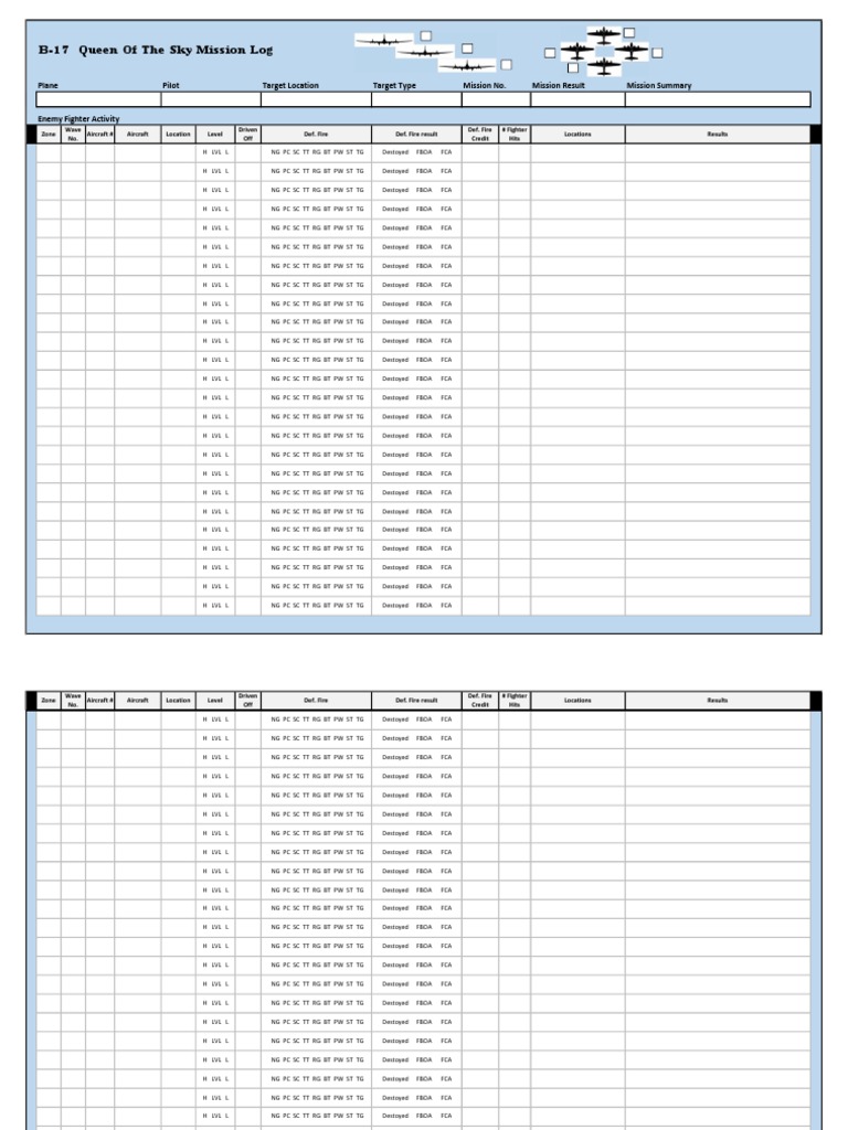 B-17 Enemy Fighter Mission Record | PDF | Military Aviation | Aviation