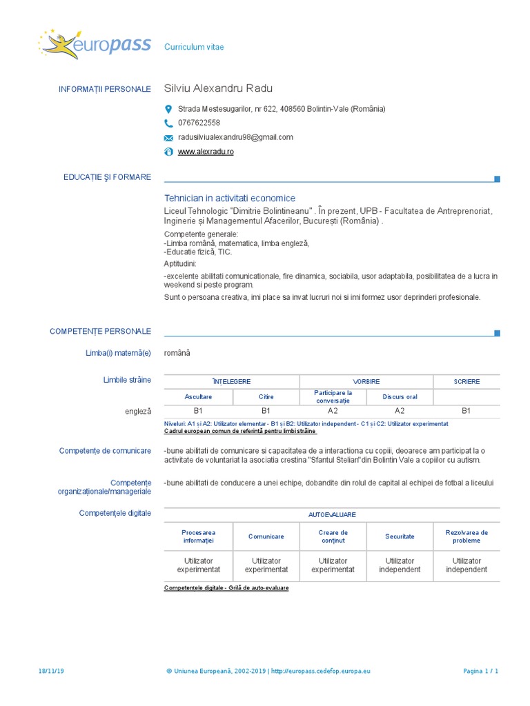 CV Europass PDF | PDF