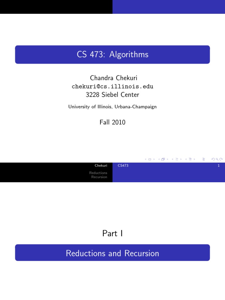 CS 473: Algorithms: Chandra Chekuri Chekuri@cs - Illinois.edu 3228 Siebel Center | Download Free ...