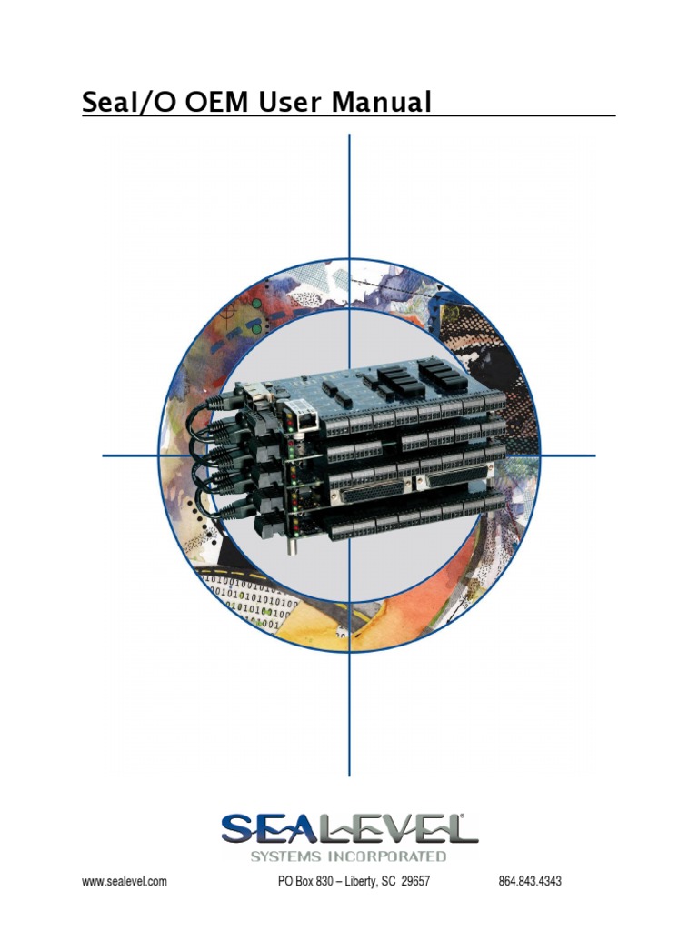 Seai/O Oem User Manual: Po Box 830 - Liberty, SC 29657 864.843.4343 ...