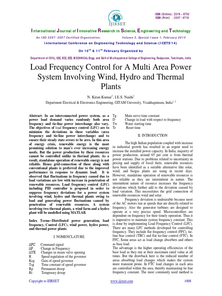 Wind Hydro 2 | PDF | Wind Power | Control Theory