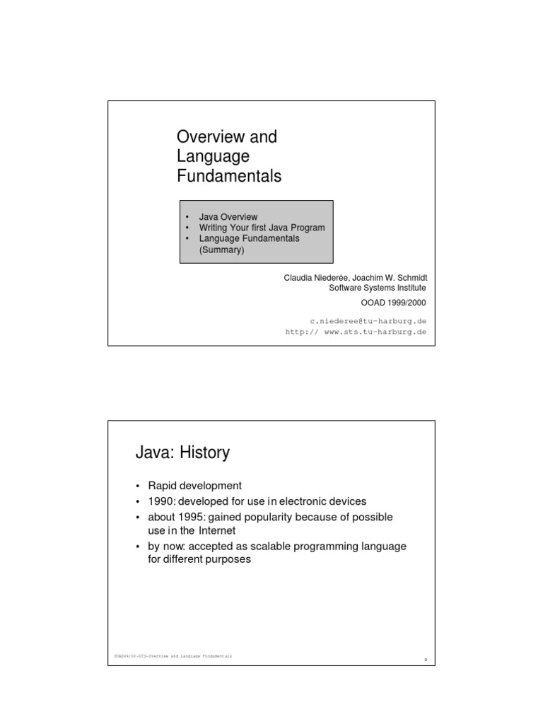 3 Fundamentals Java | PDF | Data Type | Java (Programming Language)