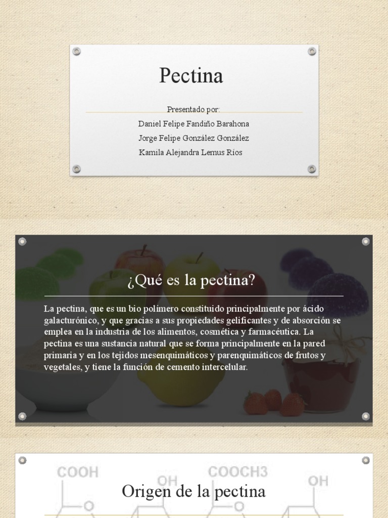 Usos Industriales de la Pectina | PDF | Conservas de frutas | Ácido