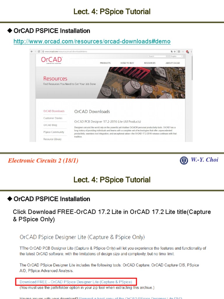 Lect 4 Pspice Tutorial - 2 | Download Free PDF | Electrical Network | Electronic Design