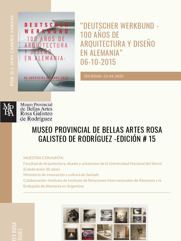 Deutscher Werkbund - 100 Años de Arquitectura y Diseño en Alemania ...