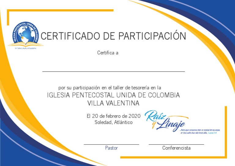 Certificado de Participación PDF | PDF