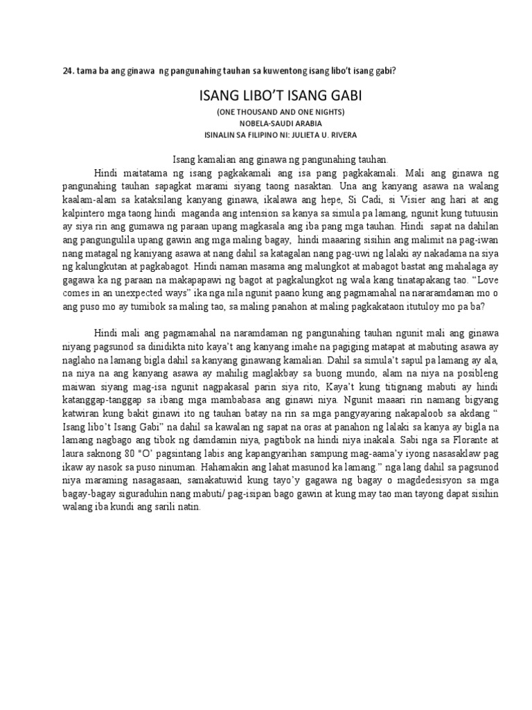 Isang Libo't Isang Gabi #24 | PDF