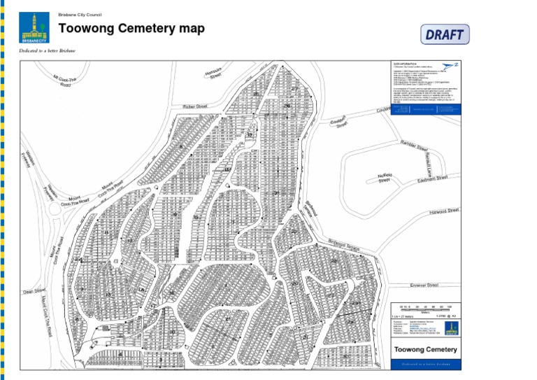 Toowong Cemetery Map: Dedicated To A Better Brisbane | PDF