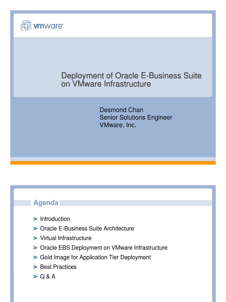 Deployment of Oracle On VMware | PDF | Oracle Database | V Mware