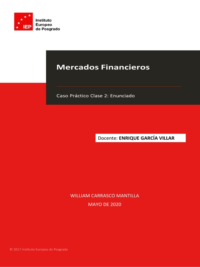 Solución Caso Enunciado Clase 2 PDF | PDF | Economias | Business