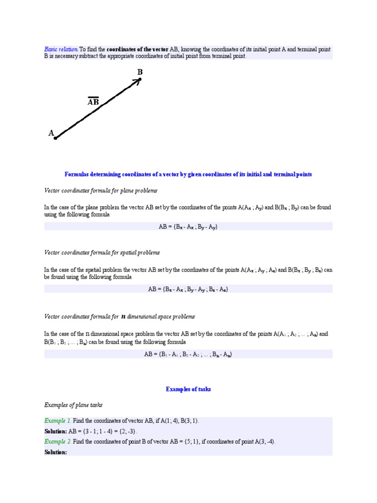 Basic Relation Pdf Euclidean Vector Matrix Mathematics