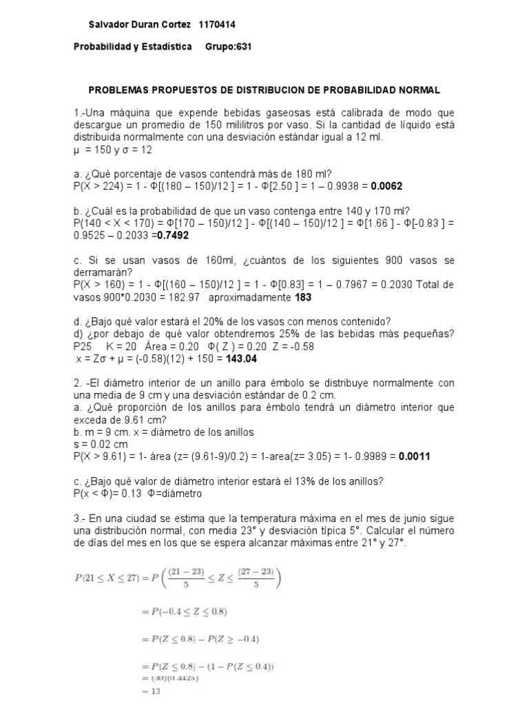 Meta 3.6 DISTRIBUCION DE PROBABILIDAD NORMAL ESTANDAR | PDF ...