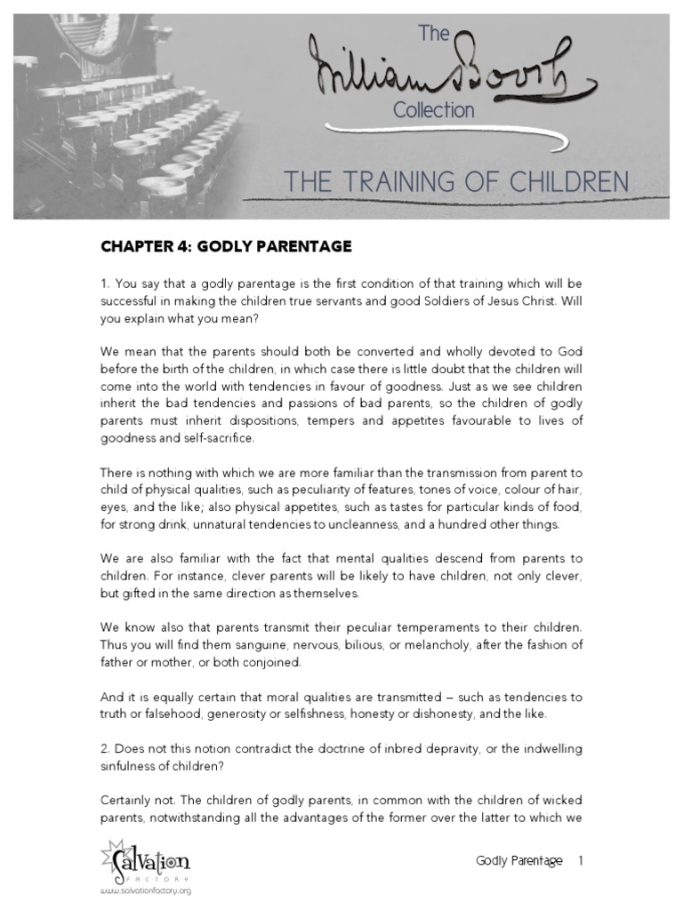 The Training of Children C4 | PDF | Religious Behaviour And Experience | Theology