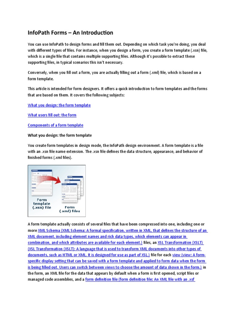 Infopath Forms - An Introduction: What You Design: The Form Template ...