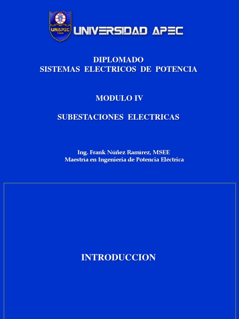 Diplomado SEP - Módulo IV - SUBESTACIONES ELECTRICAS PDF | PDF | Cantidades fisicas | Electricidad