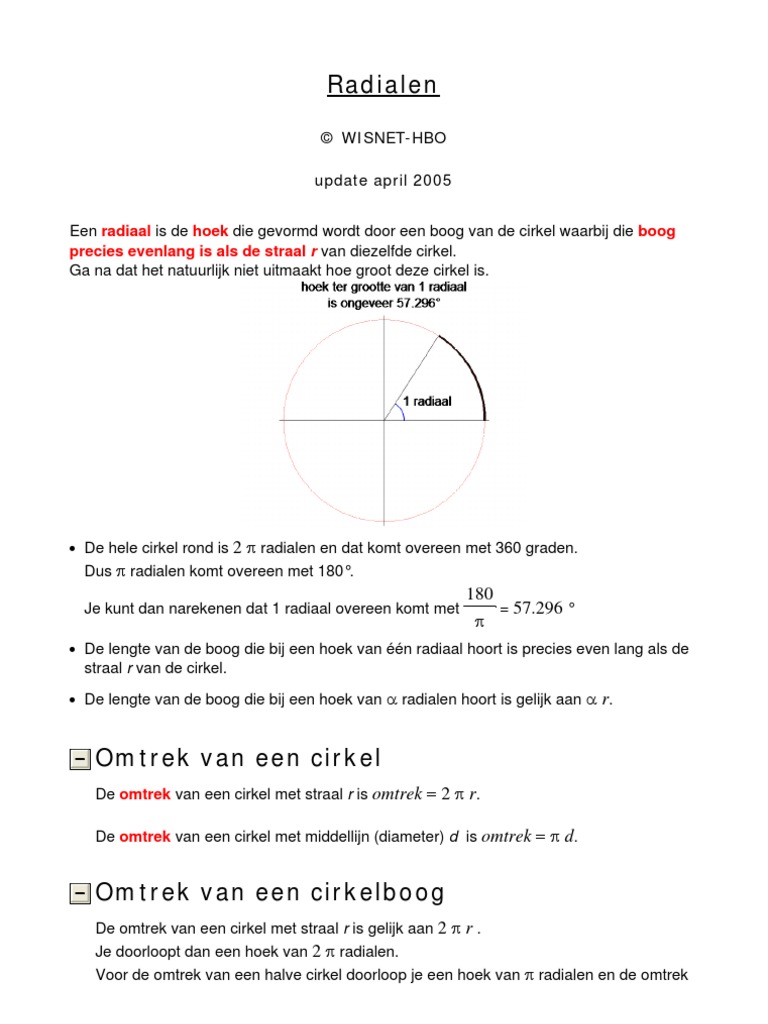 Omtrek Cirkel Berekenen | PDF