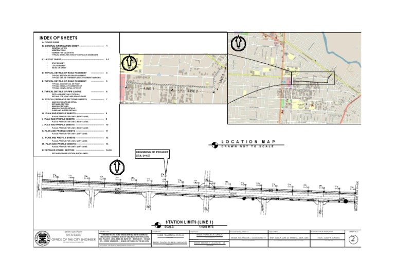 Index of Sheets: Line 1 Line 2 | PDF | Transportation Engineering ...