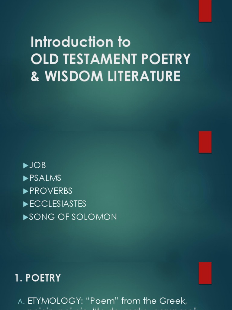 Understanding Old Testament Poetry | PDF | Poetry | Metre (Poetry)
