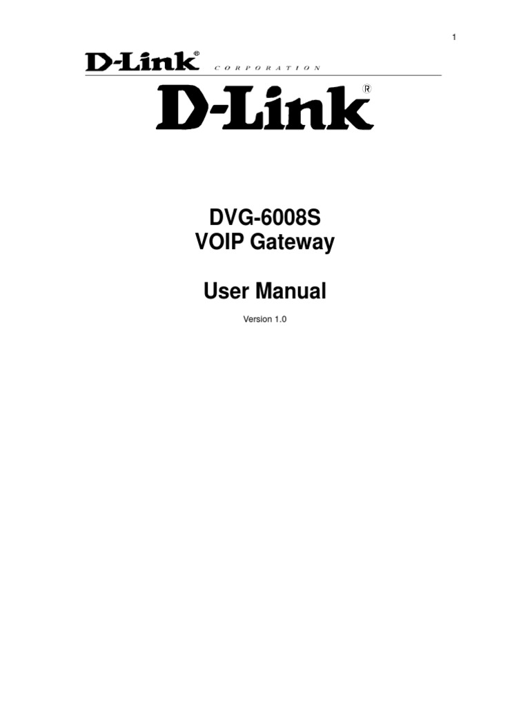 DVG-6008S VOIP Gateway User Manual | PDF | Ip Address | Port (Computer ...