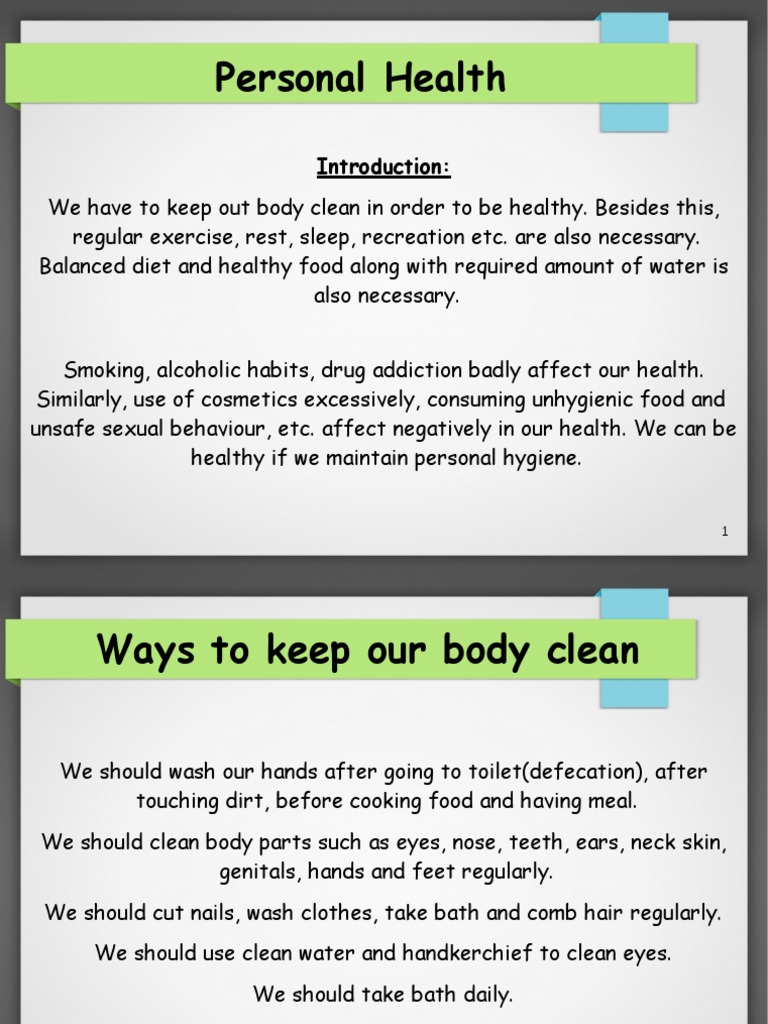 EPH - Personal Health | PDF | Hygiene | Health Sciences